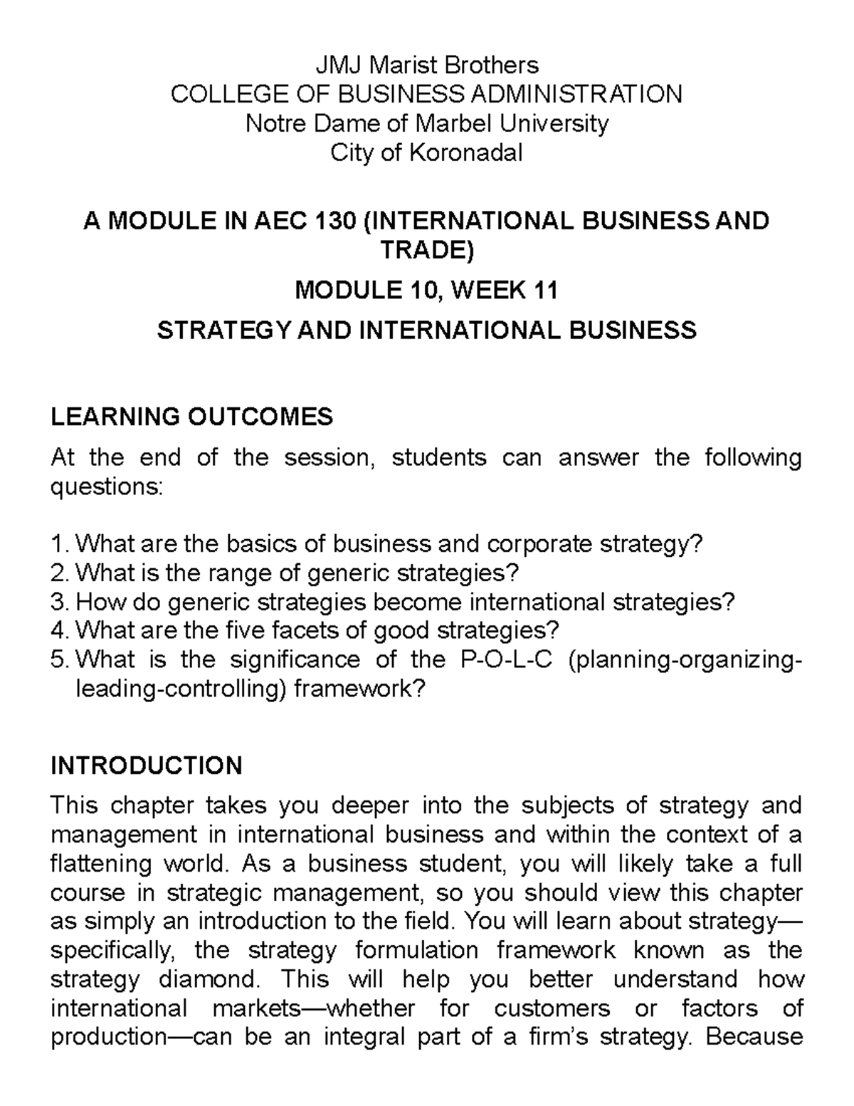 Module+10 (AEC+130)+Inte Bus Tra Strategy+AND+ International+ Business ...