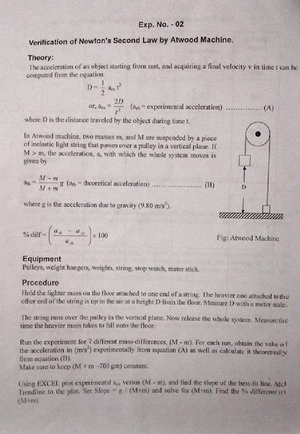 Physics 1 Lab Manual. 4 - fwdf - Experiment No. 4: To determine the ...