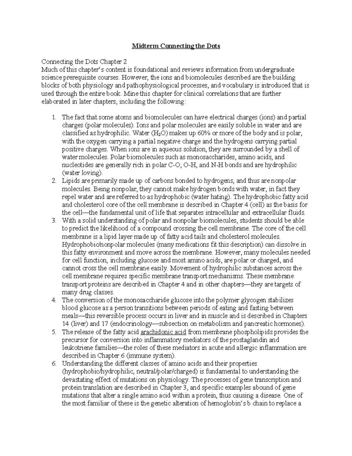 Midterm Connecting the Dots Key Points - Midterm Connecting the Dots ...