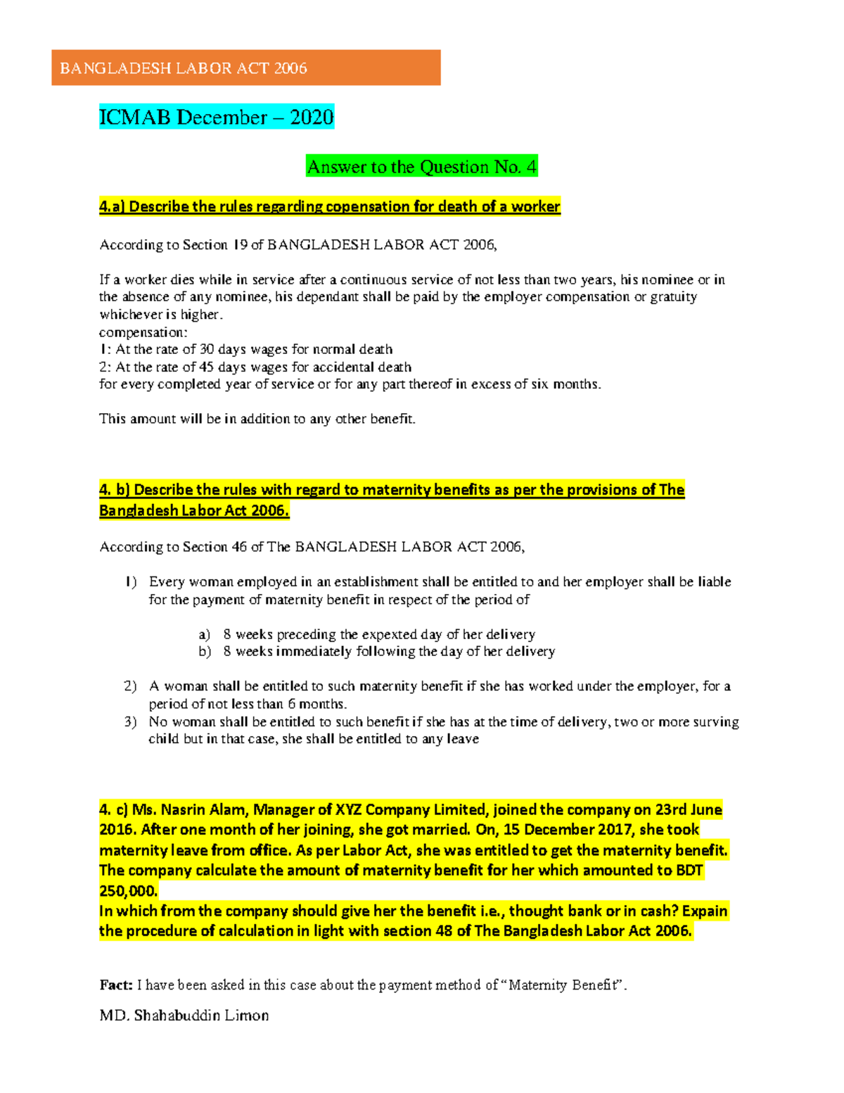 Downloadfile-45 - Business Law - ICMAB December – 2020 Answer to the ...