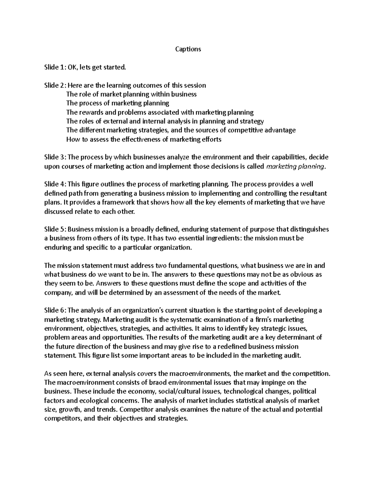 Chapter 12 Lecture - Captions Slide 1: OK, lets get started. Slide 2 ...