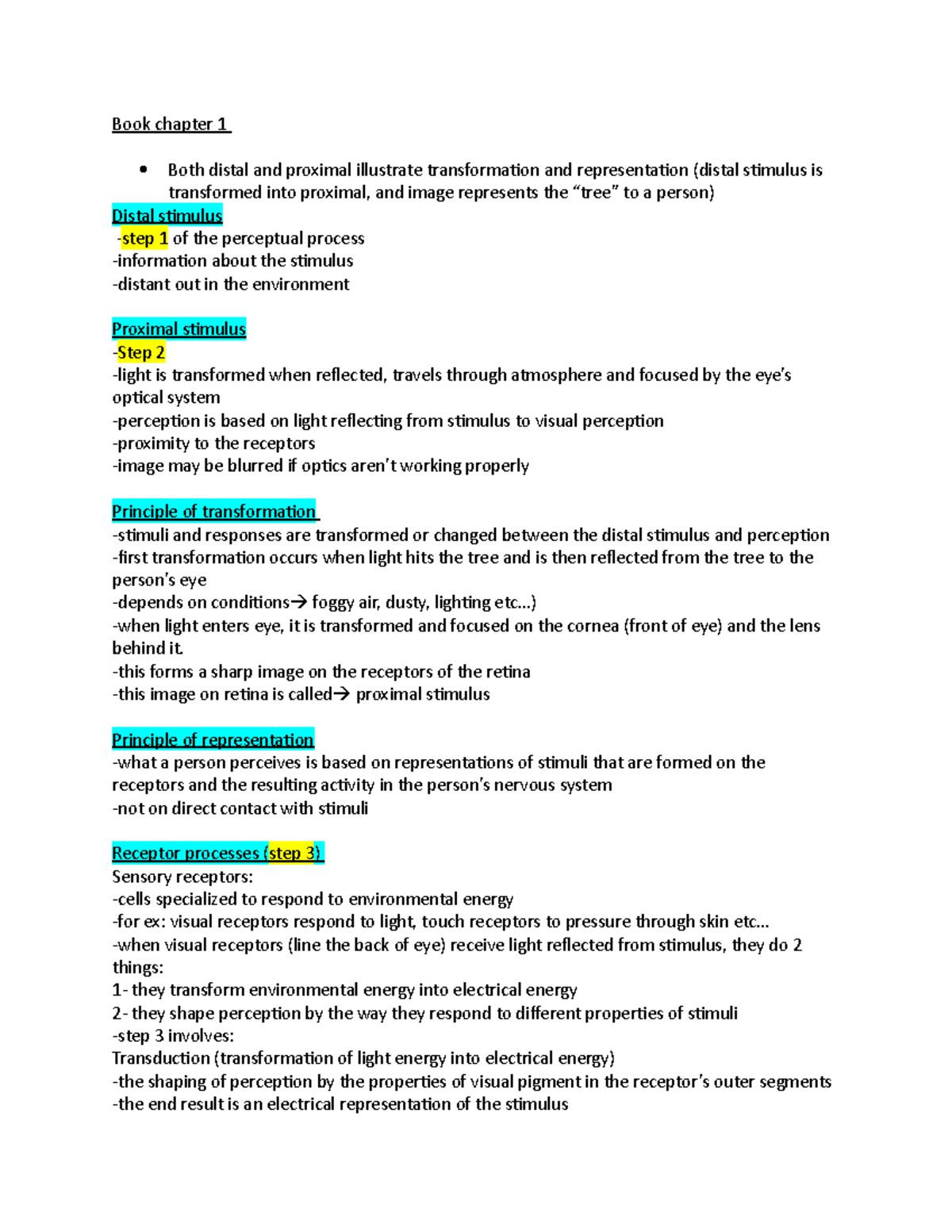 Book ch - The professor is David Howes. These are notes from the book ...