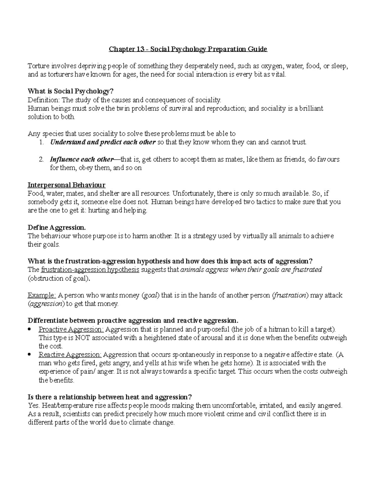 Chapter 13 - Social Psychology - Chapter 13 - Social Psychology ...