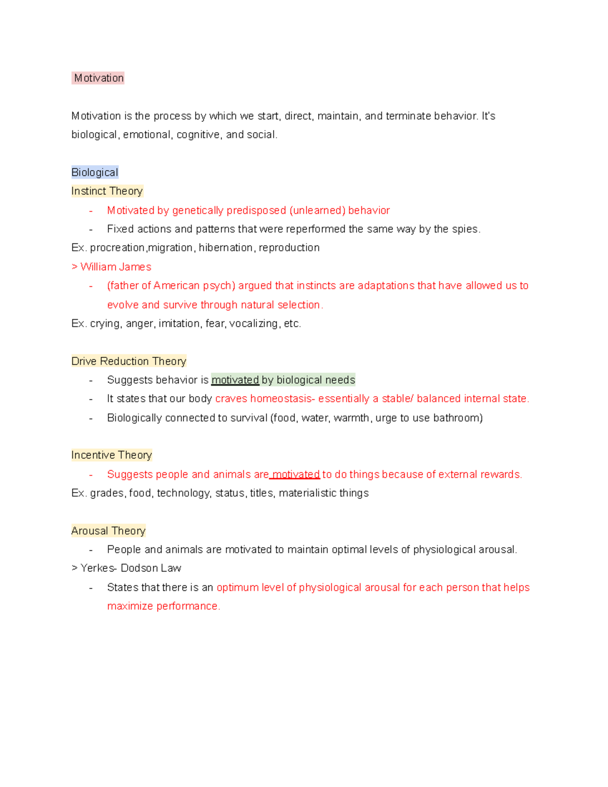 Motivation, Stress, Emotion - Motivation Motivation is the process by ...