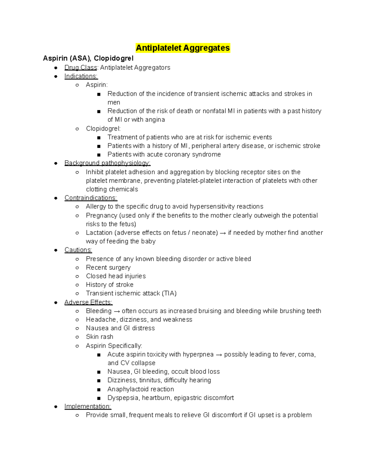 Medications - Dr. Shannon Dusack, BSN, RN, CNP - Critical Care Nursing ...