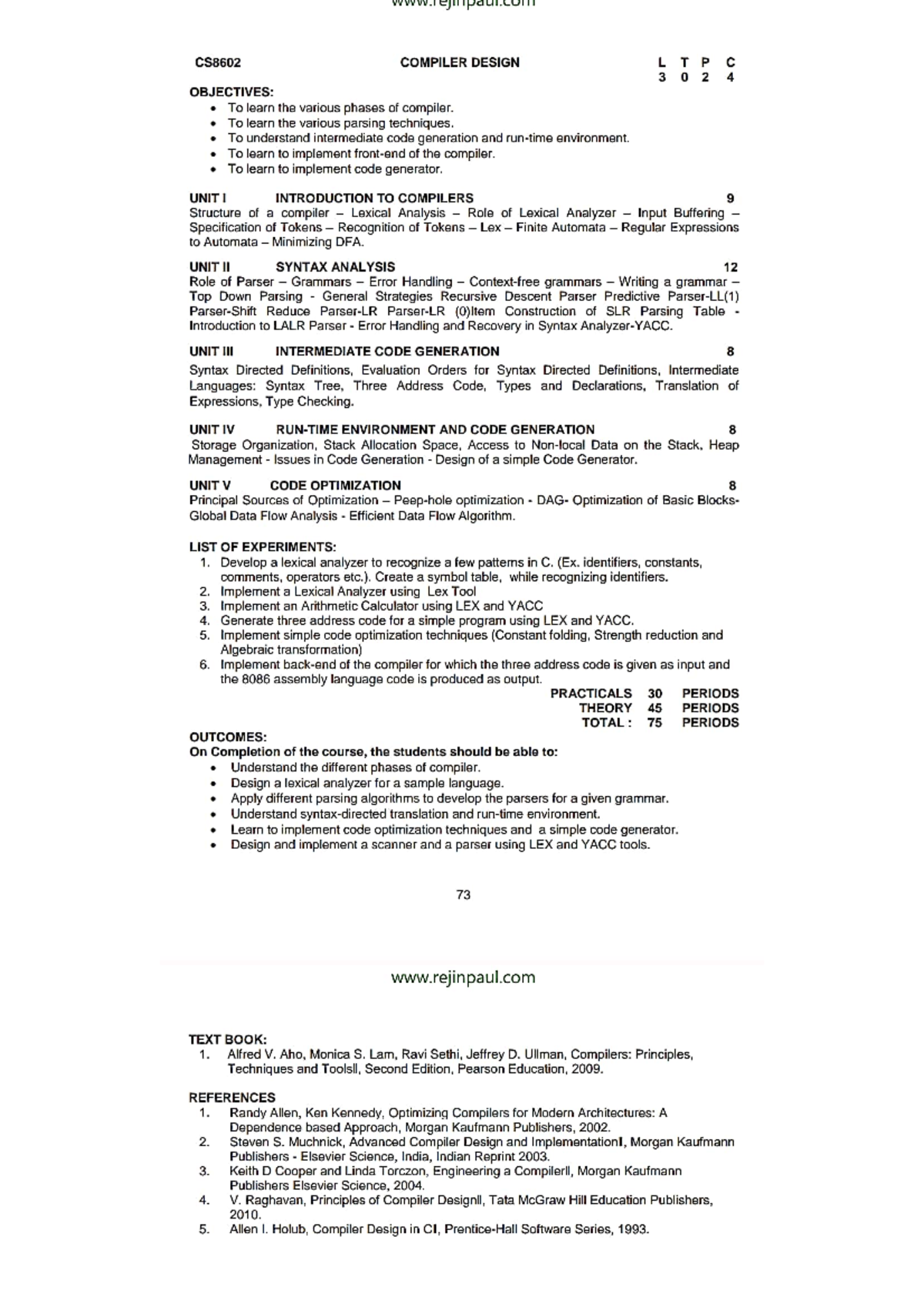 CS8602 Complier Design Handwritten notes - design - Studocu