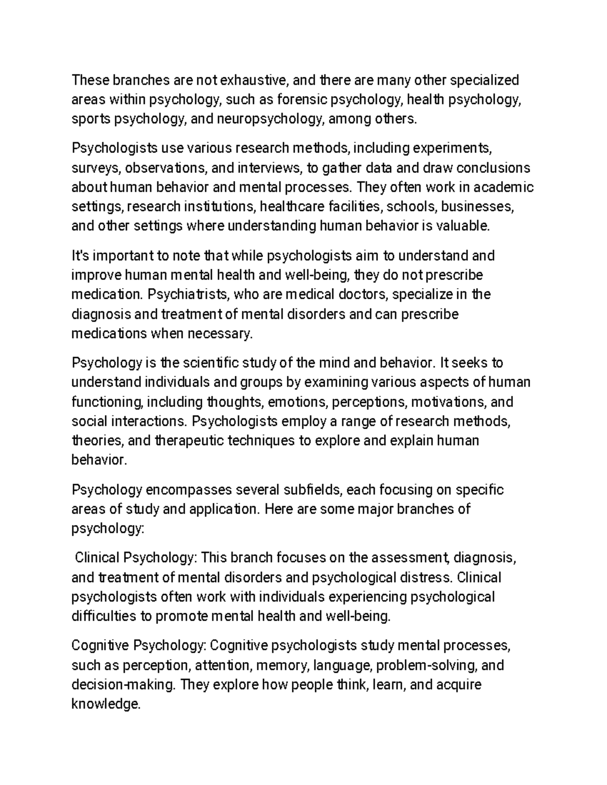 Introduction To Psychology-5 - Studocu