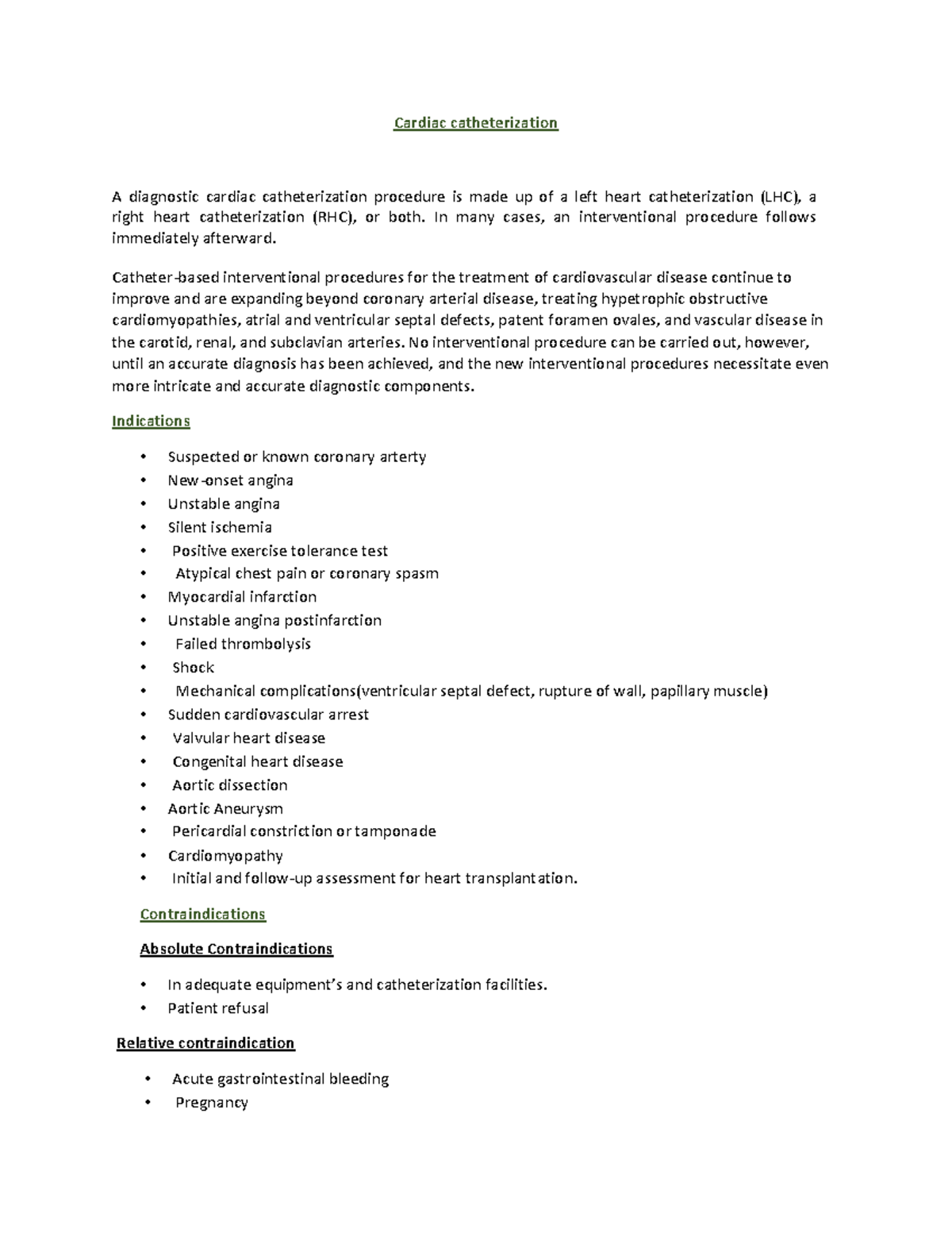 Cardiac catheterization - In many cases, an interventional procedure ...