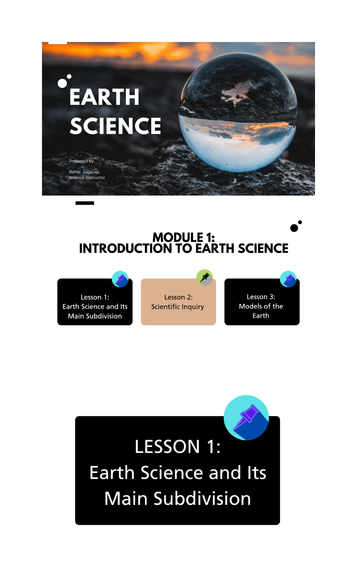 introduction to earth science - Masters in Science Teaching in Biology ...