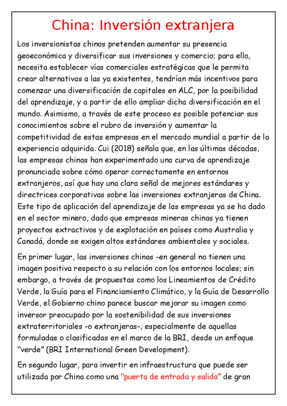 China Inversion extranjera directa - China: Inversión extranjera Los ...