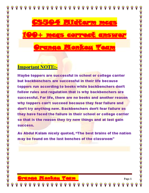 CS504 Mcq's Final Term By Vu Topper RM-1 - CS-504 Software Engineering- Update MCQS For Final ...