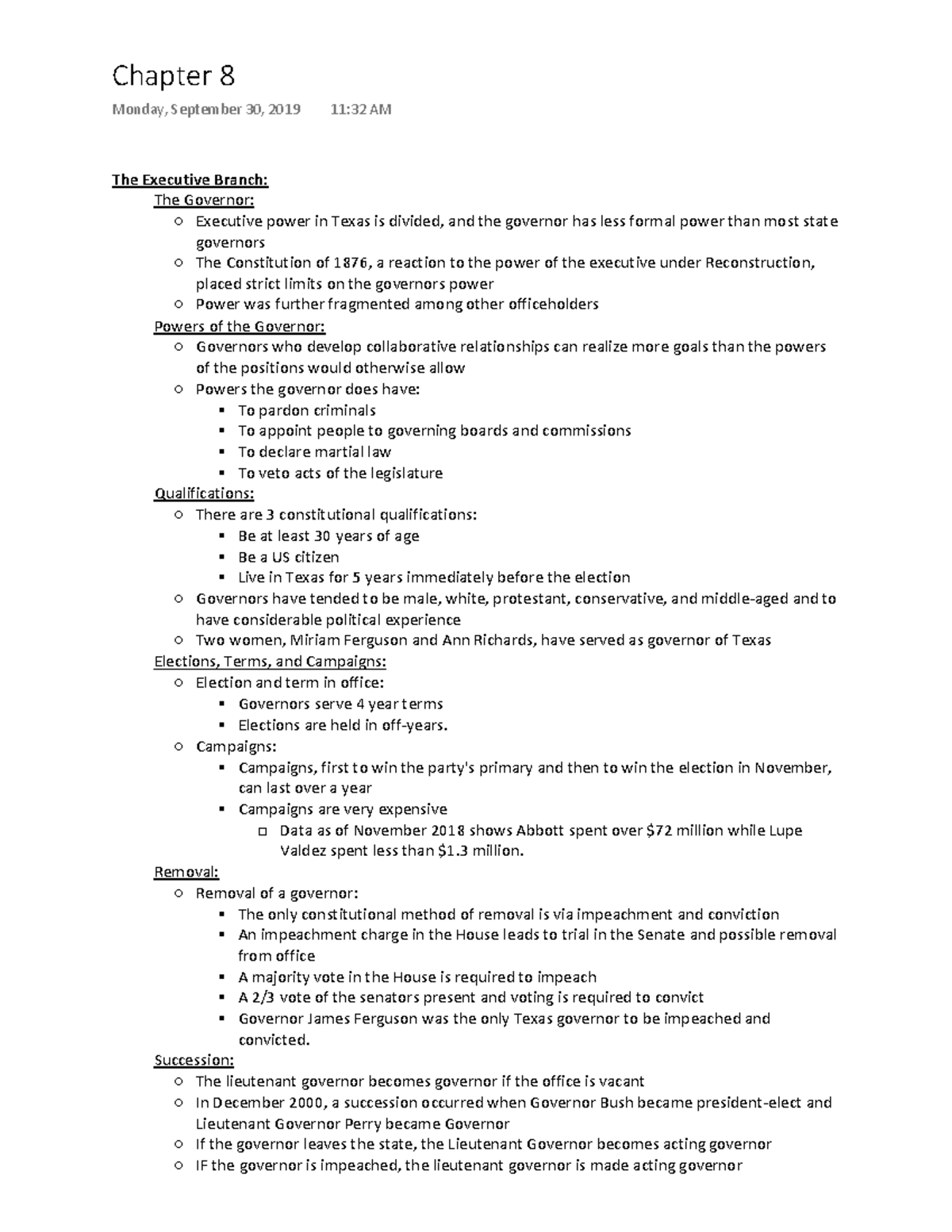 Notes 8 - N/A - Chapter 8 Monday, September 30, 2019 11:32 AM The ...