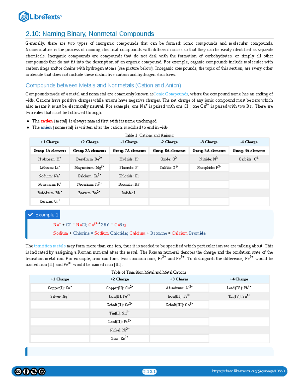 2 - Summary Auditing and Assurance Services: an Applied Approach - 2: Naming Binary, Nonmetal ...