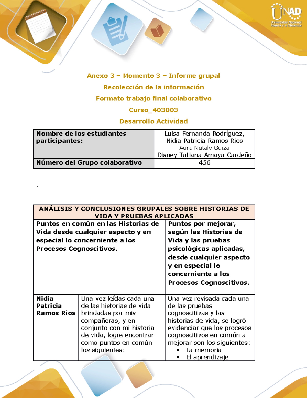 Anexo 3 - Momento 3 - Informe Grupal Grupo 456 - Anexo 3 – Momento 3 ...