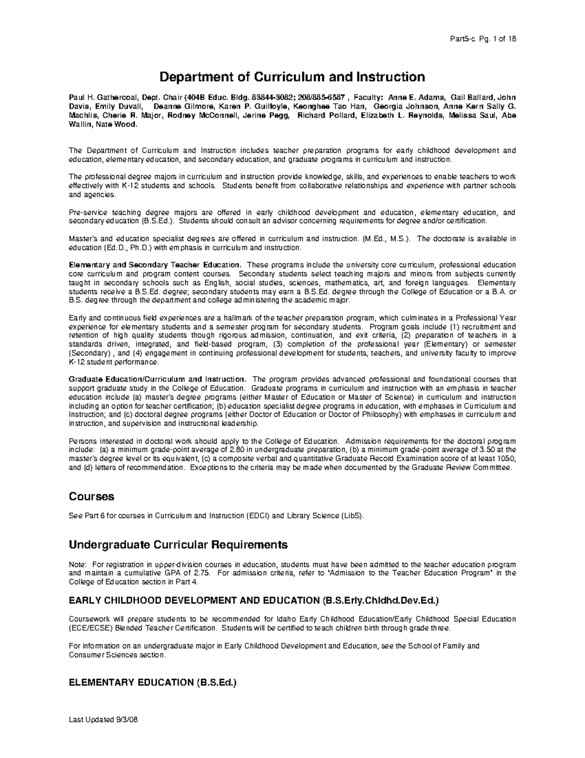 Part5-CI - Best - Department of Curriculum and Instruction Paul H. Gathercoal, Dept. Chair (404B ...