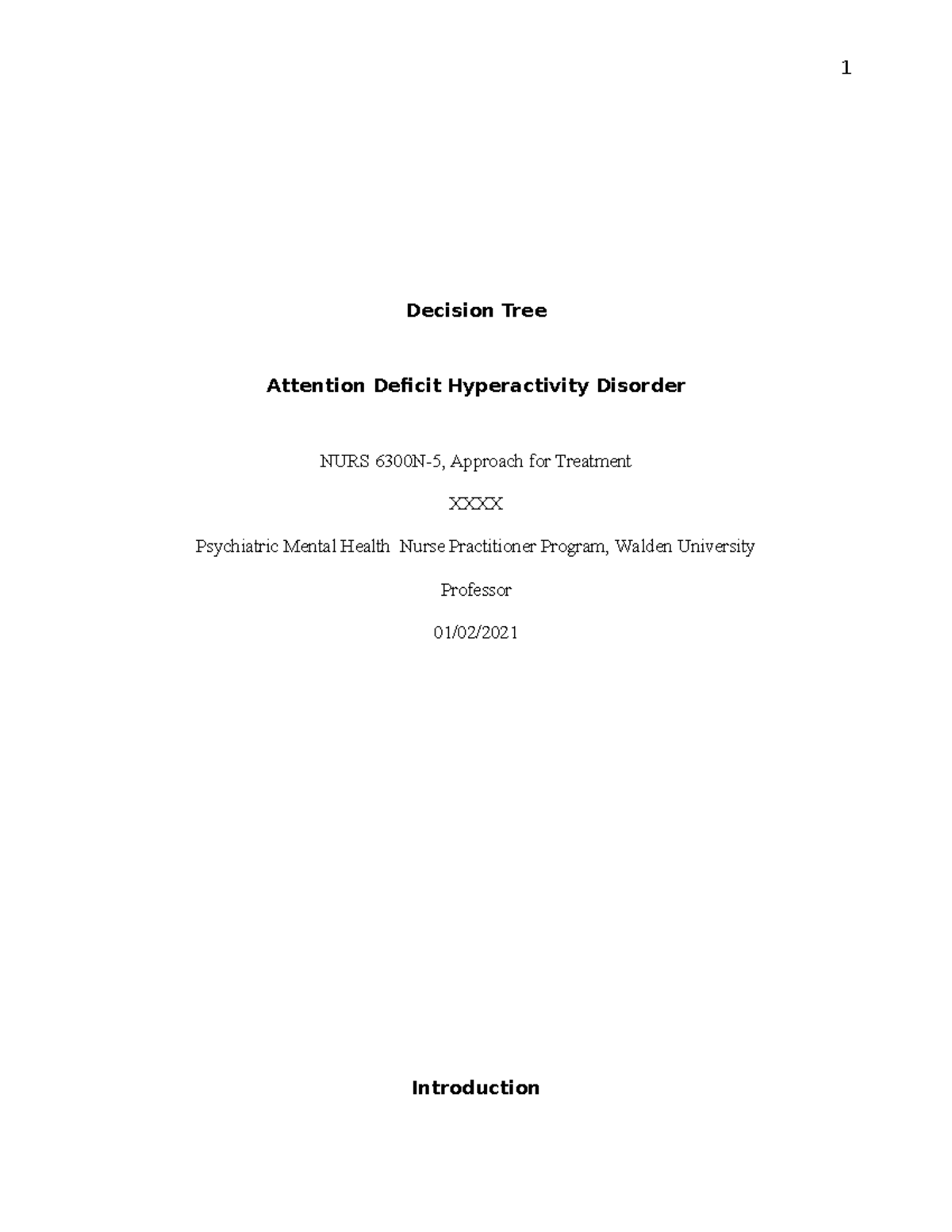 Student doc ( Psychotheraphy ) - Decision Tree Attention Deficit ...
