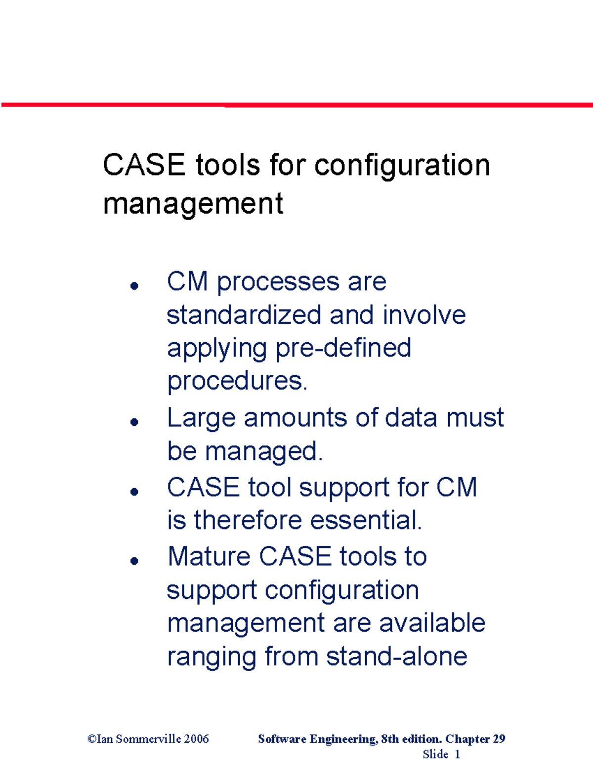 CASE tools for configuration management - CASE tools for configuration ...