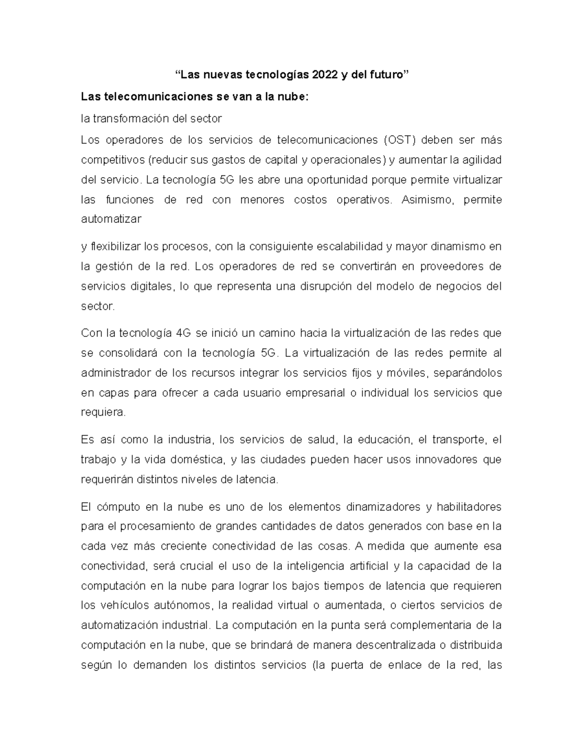 Las nuevas tecnologías 2022 y del futuro - “Las nuevas tecnologías 2022 ...