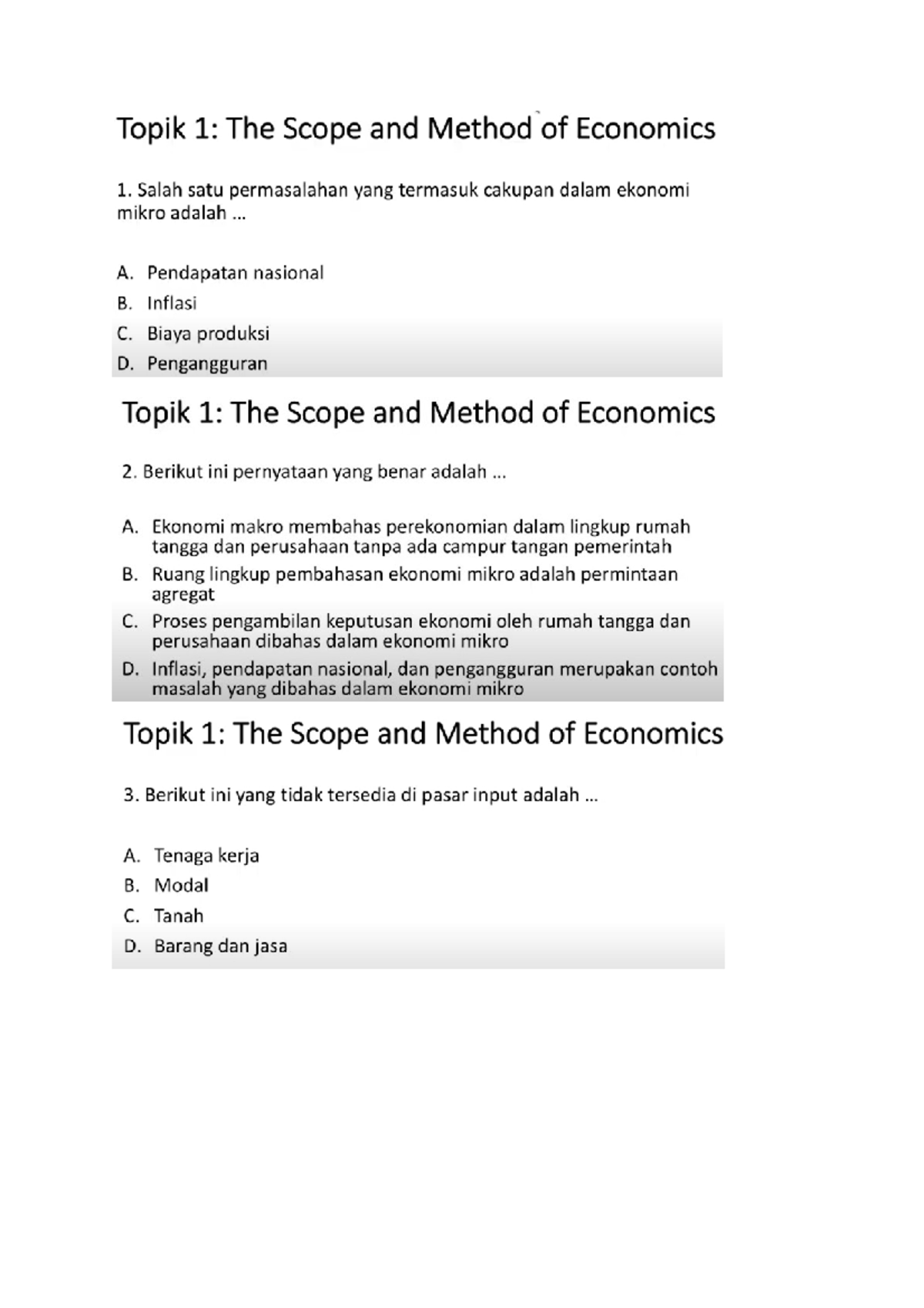 Soal 1 - exercise - Macroeconomic - Studocu