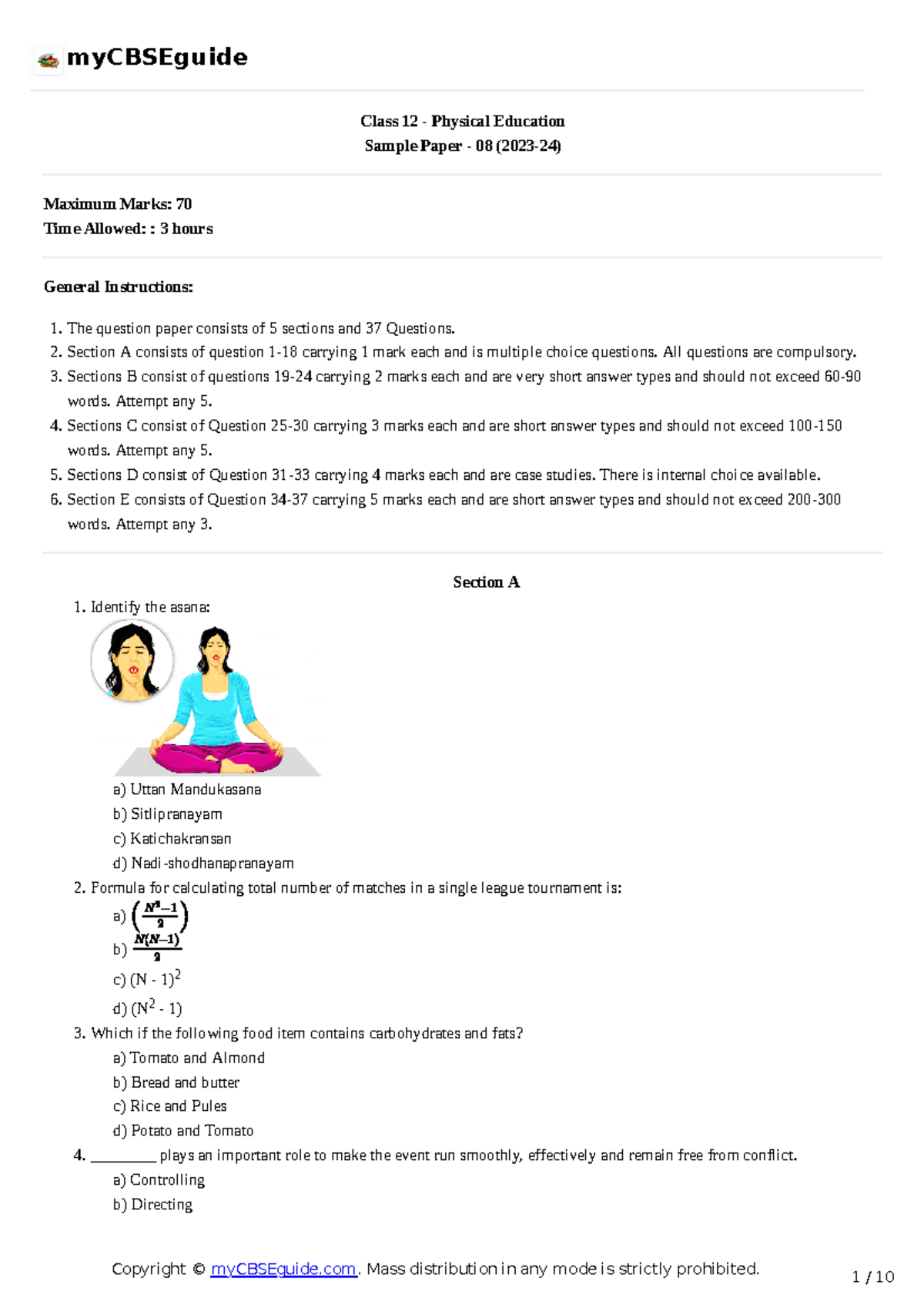 12 Physical Edu23 24sp08 - Class 12 - Physical Education Sample Paper ...