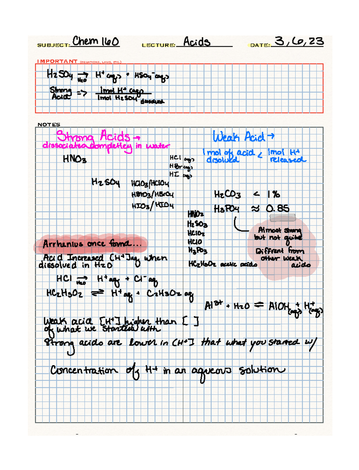 Solubility - Class notes - NOTES IMPORTANT (equations, laws, etc.) Chem ...