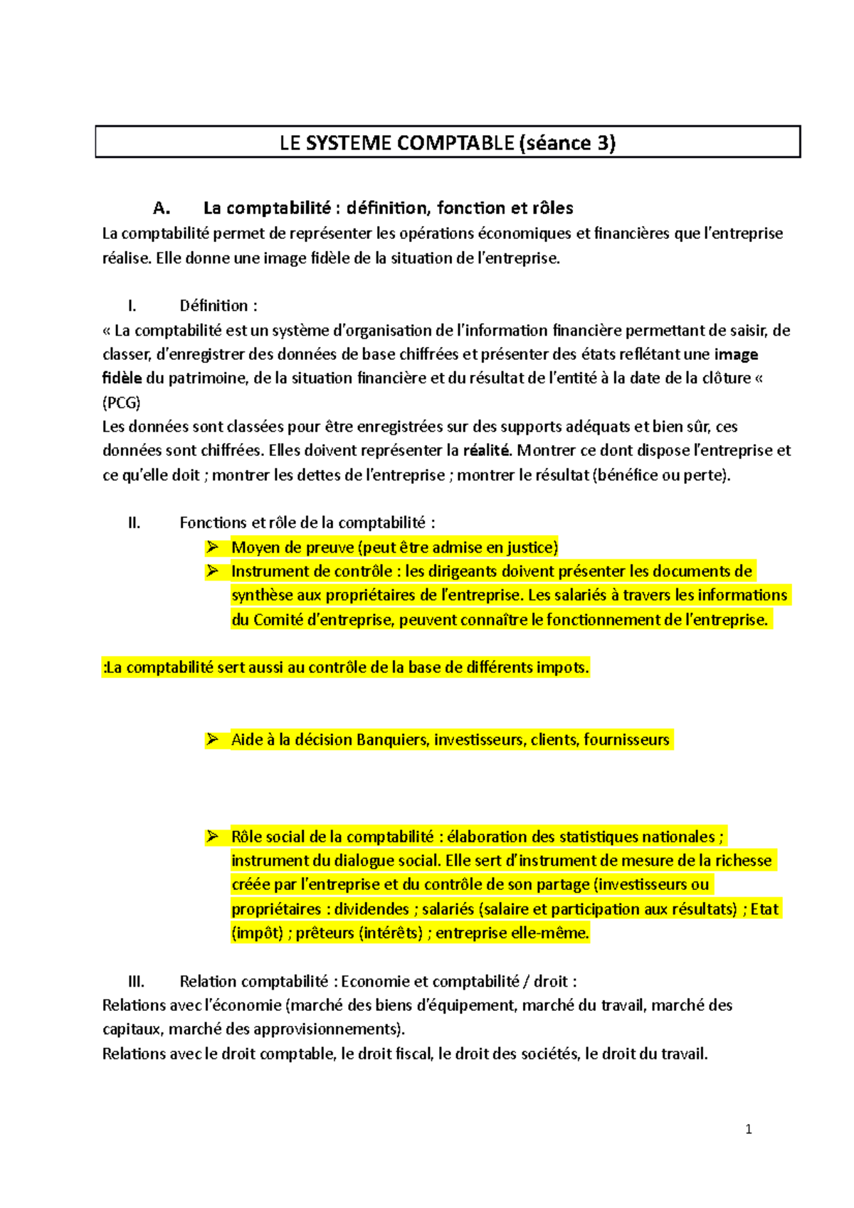 LE SYSTEME COMPTABLE - La comptabilité : définition, fonction et rôles ...