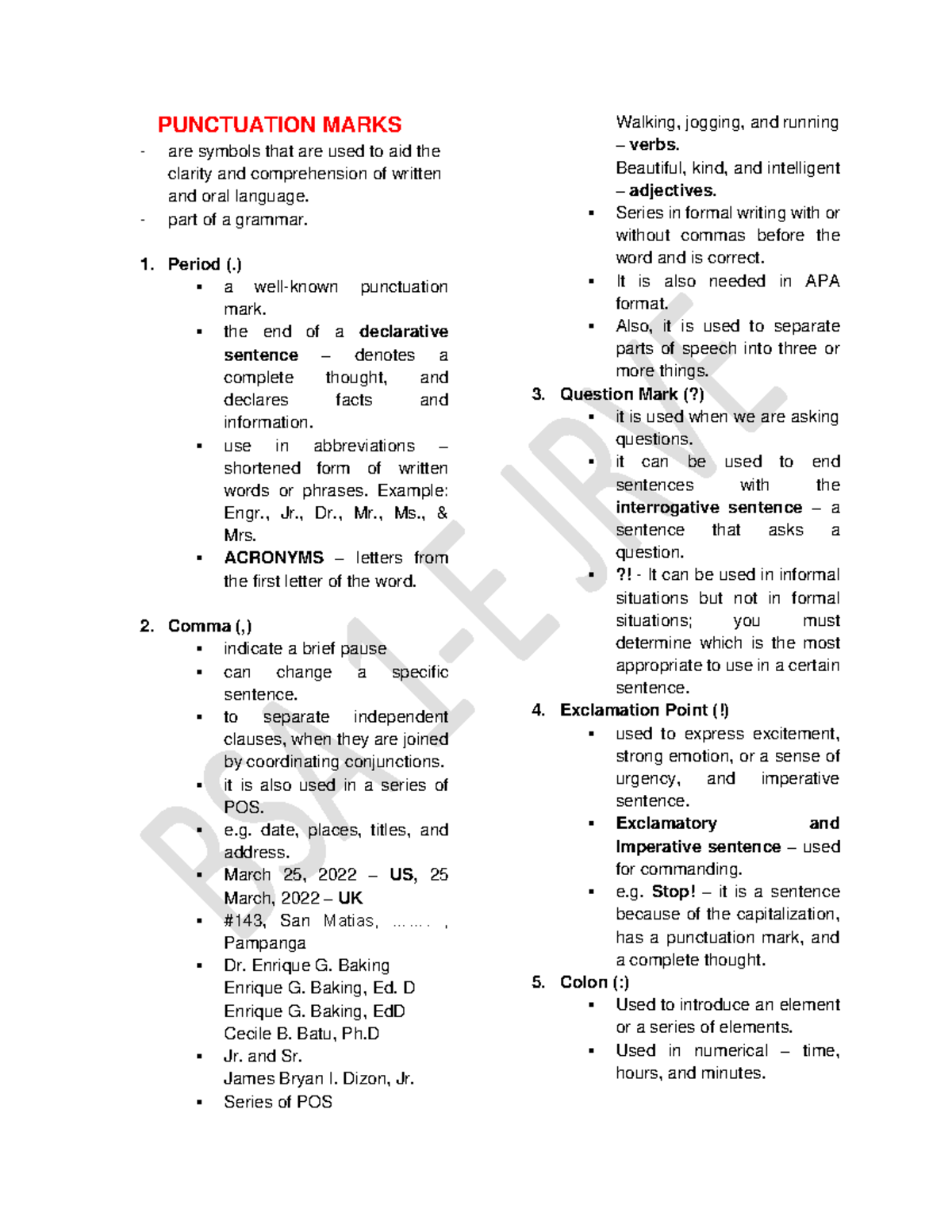 Punctuation Marks - PurCom Lecture - PUNCTUATION MARKS are symbols that ...