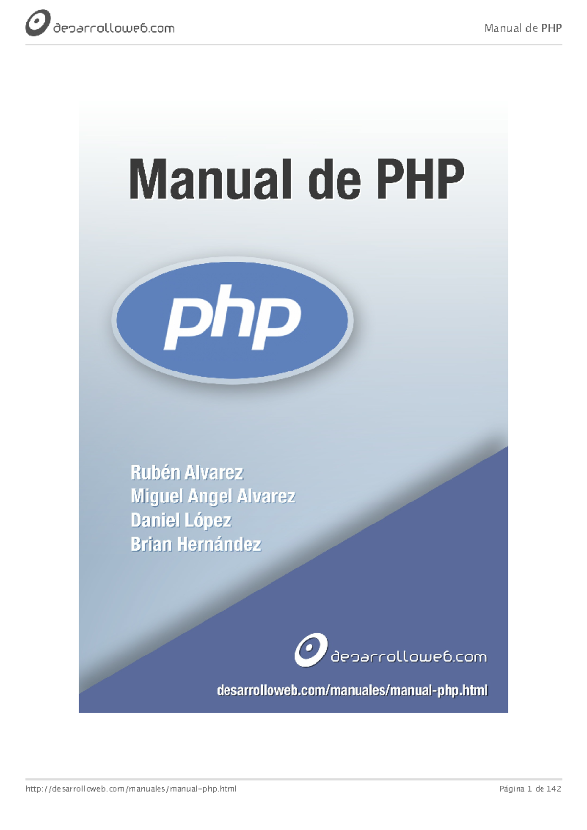 Manual Basico PHP - Introducción: Manual de PHP En este manual de PHP cubrimos todos los ...