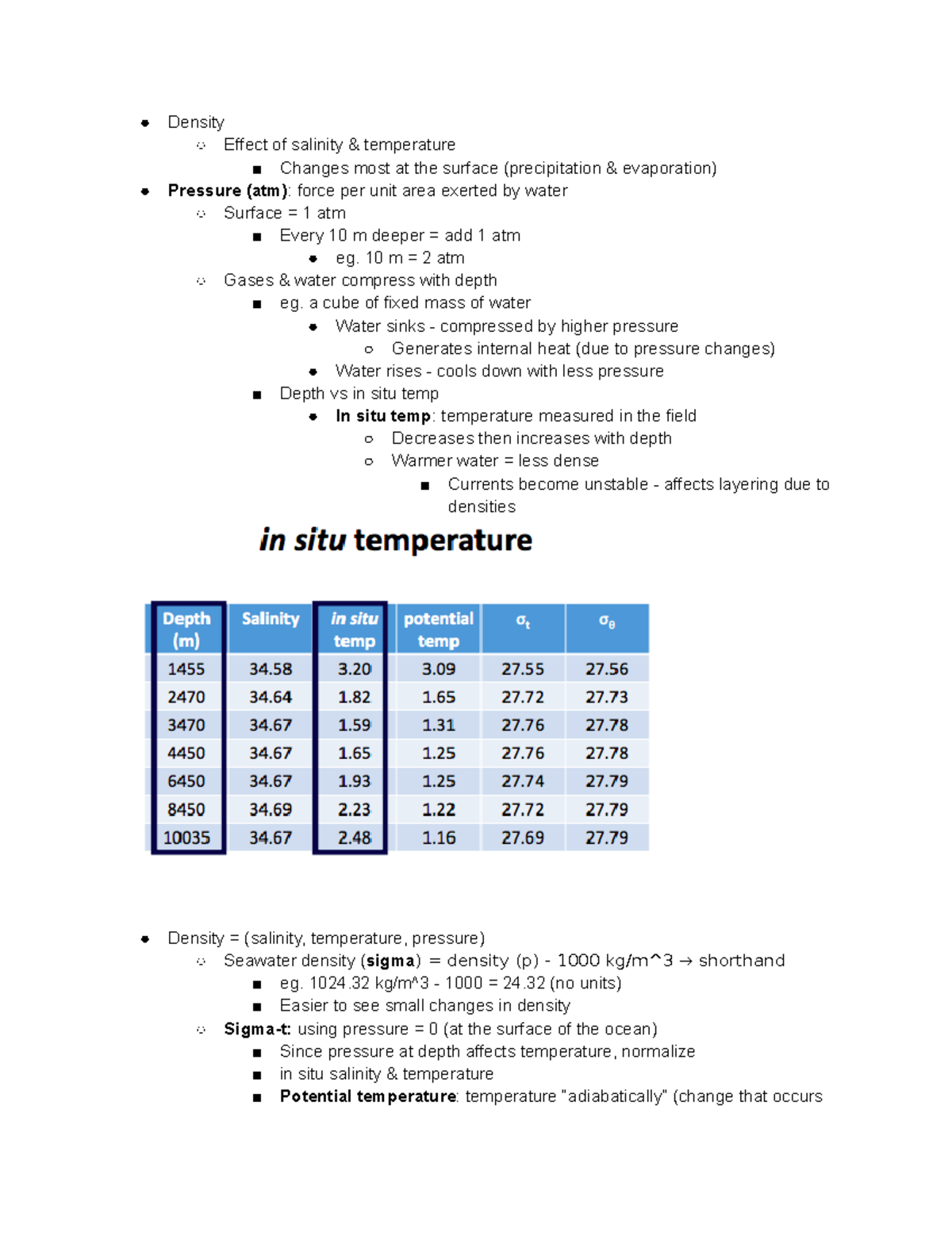 2 21 Density - Intro to atmospheric and ocean sciences taught by Dr ...