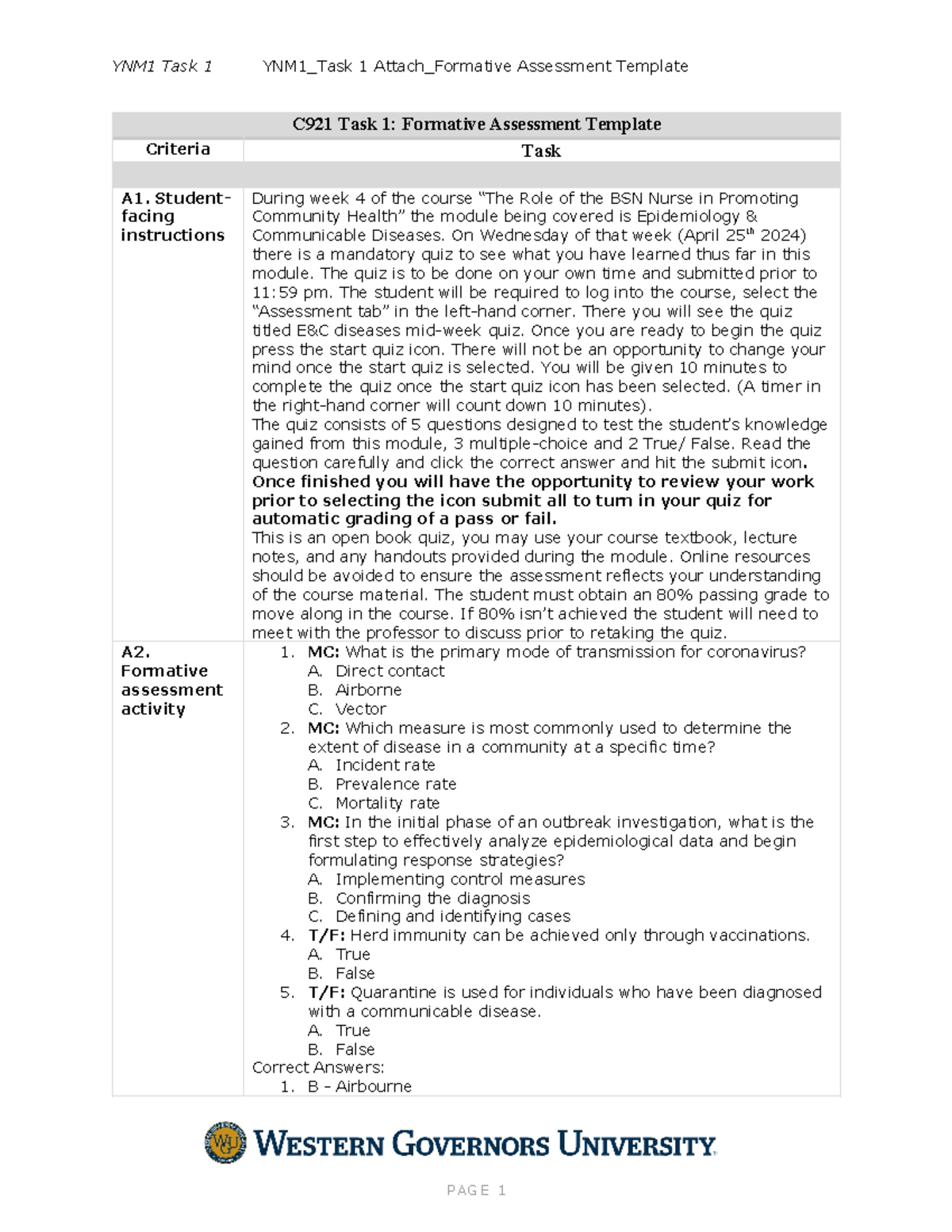 C921-1 formative assessment - YNM1 Task 1 YNM1_Task 1 Attach_Formative ...
