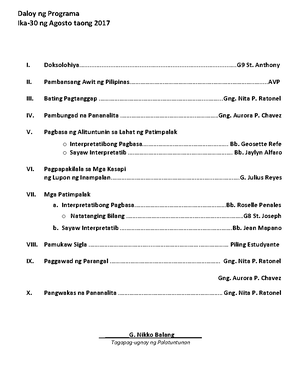 Needs-and-wants EPP (TLE-HE)6 - Name ...