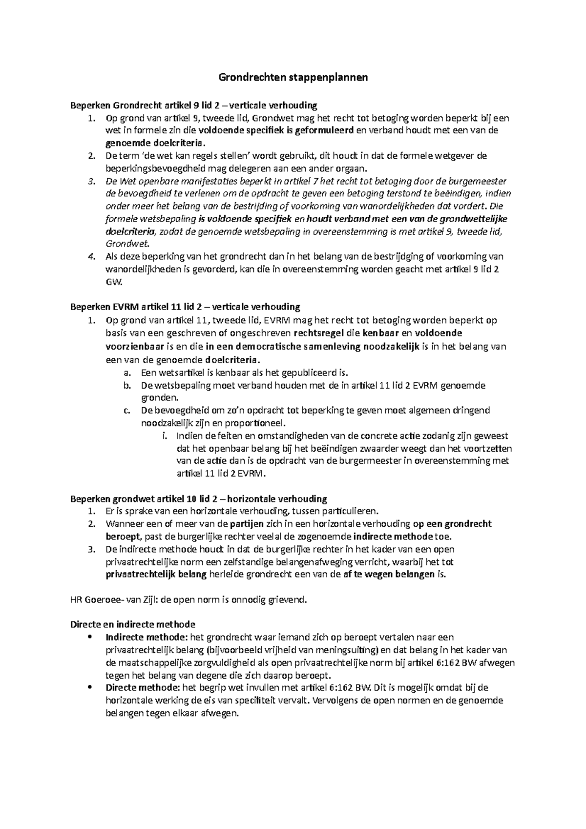 Grondrechten stappenplannen - Grondrechten stappenplannen Beperken ...