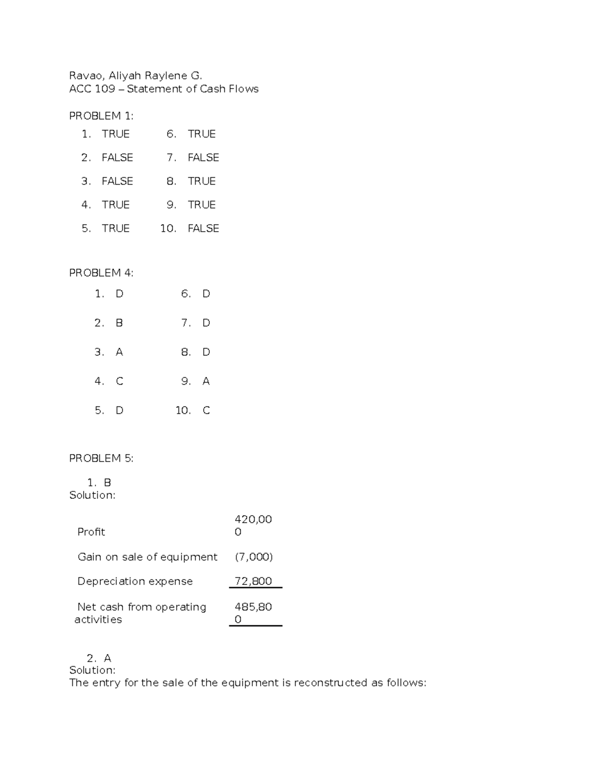 ACC 109 - Chapter 6 (ravao) - Ravao, Aliyah Raylene G. ACC 109 ...