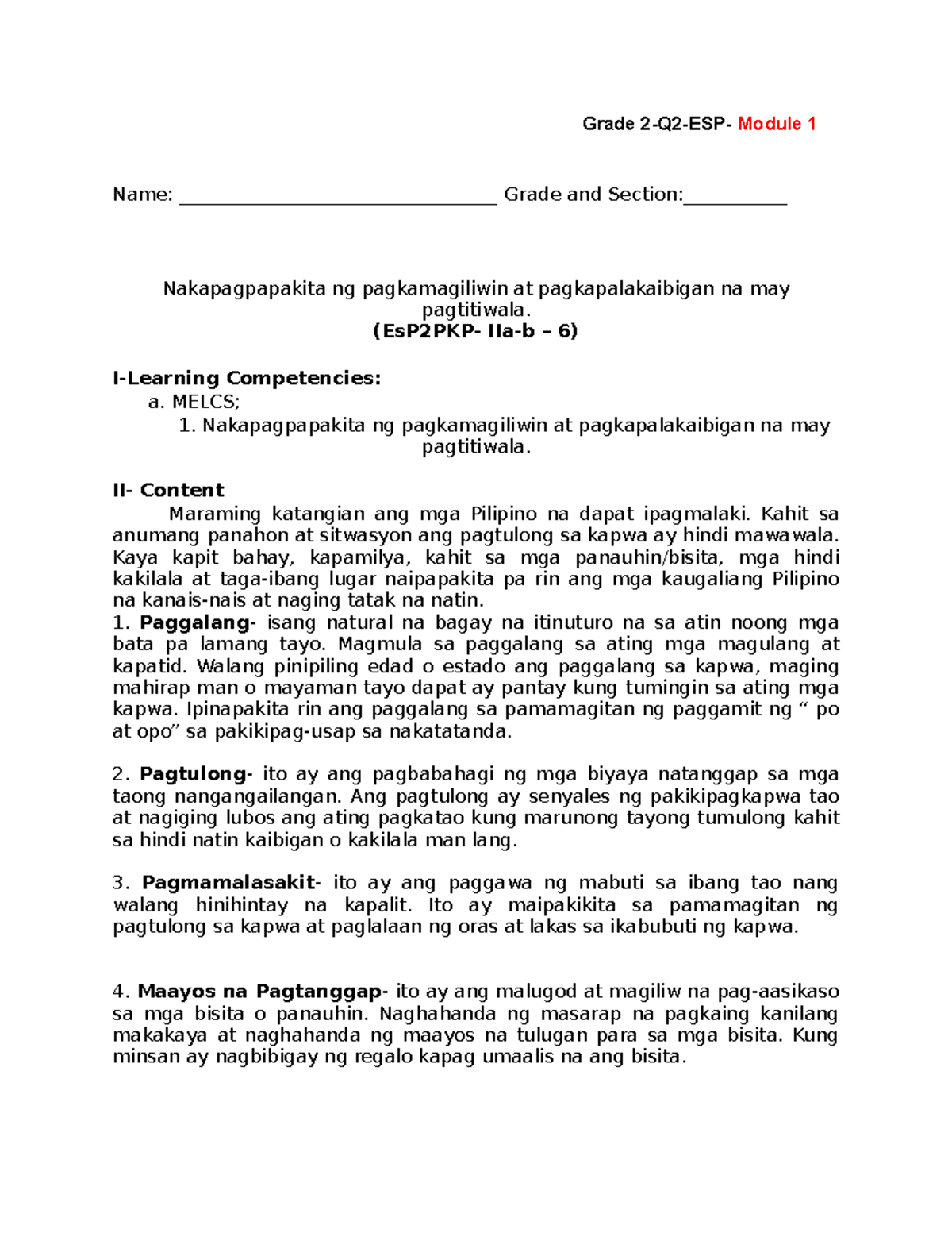 Grade 2 Q2 ESP Module 1 Grade 2 Q2 ESP Module 1 Name grade-2-q2-esp-module-1-grade-2-q2-esp-module-1-name
