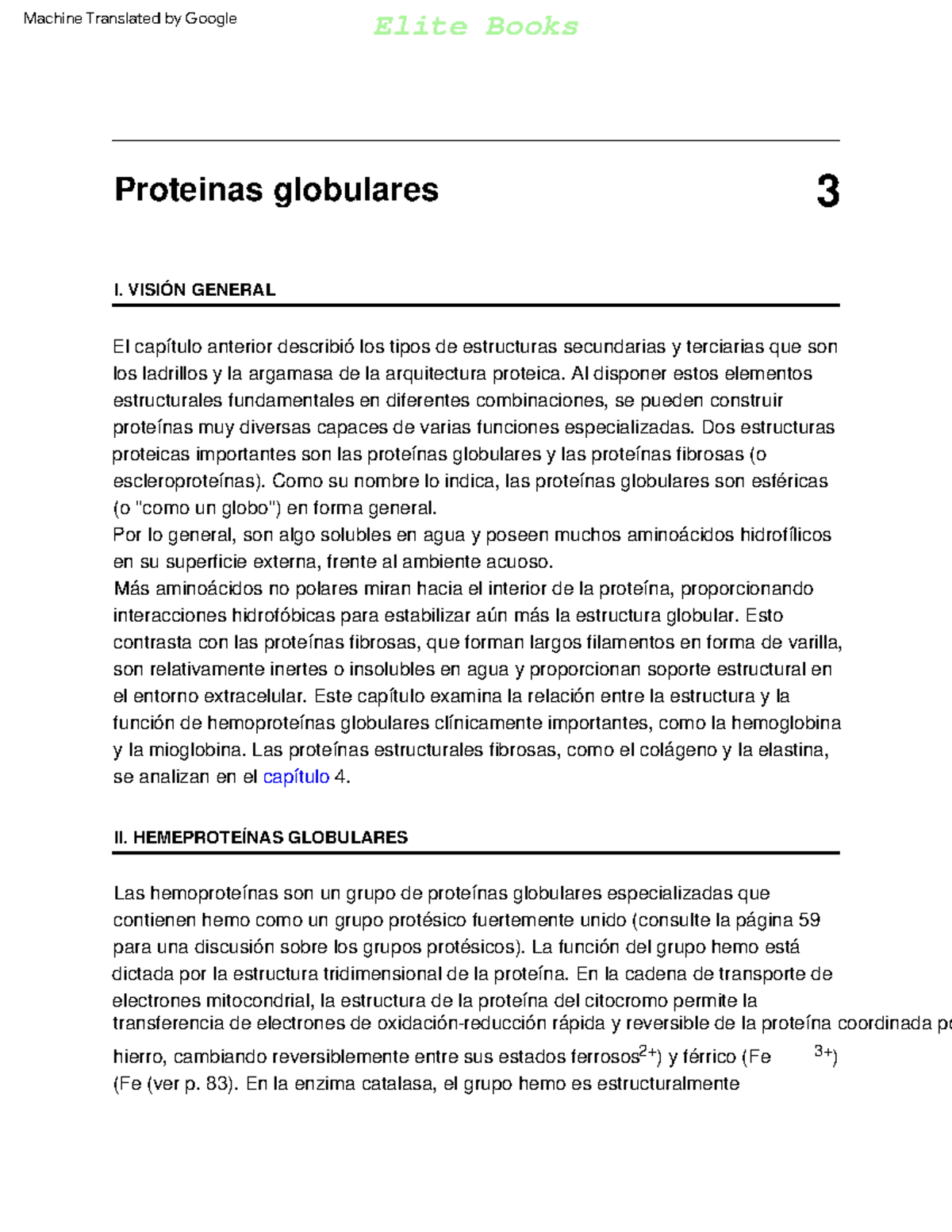 Cap 4 ercikan - ................. - 3 II. HEMEPROTEÍNAS GLOBULARES I. VISIÓN GENERAL 2+ 3 ...