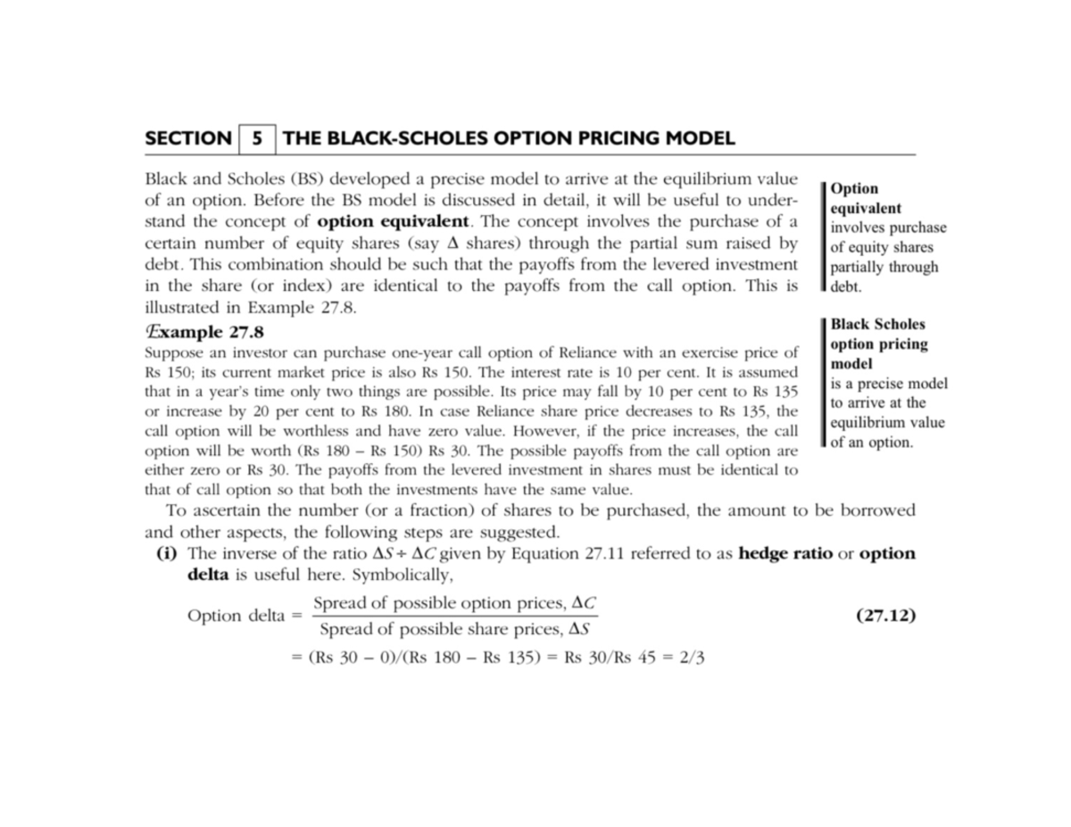 THE Black- Scholes Option Pricing Model - Financial Management - Studocu