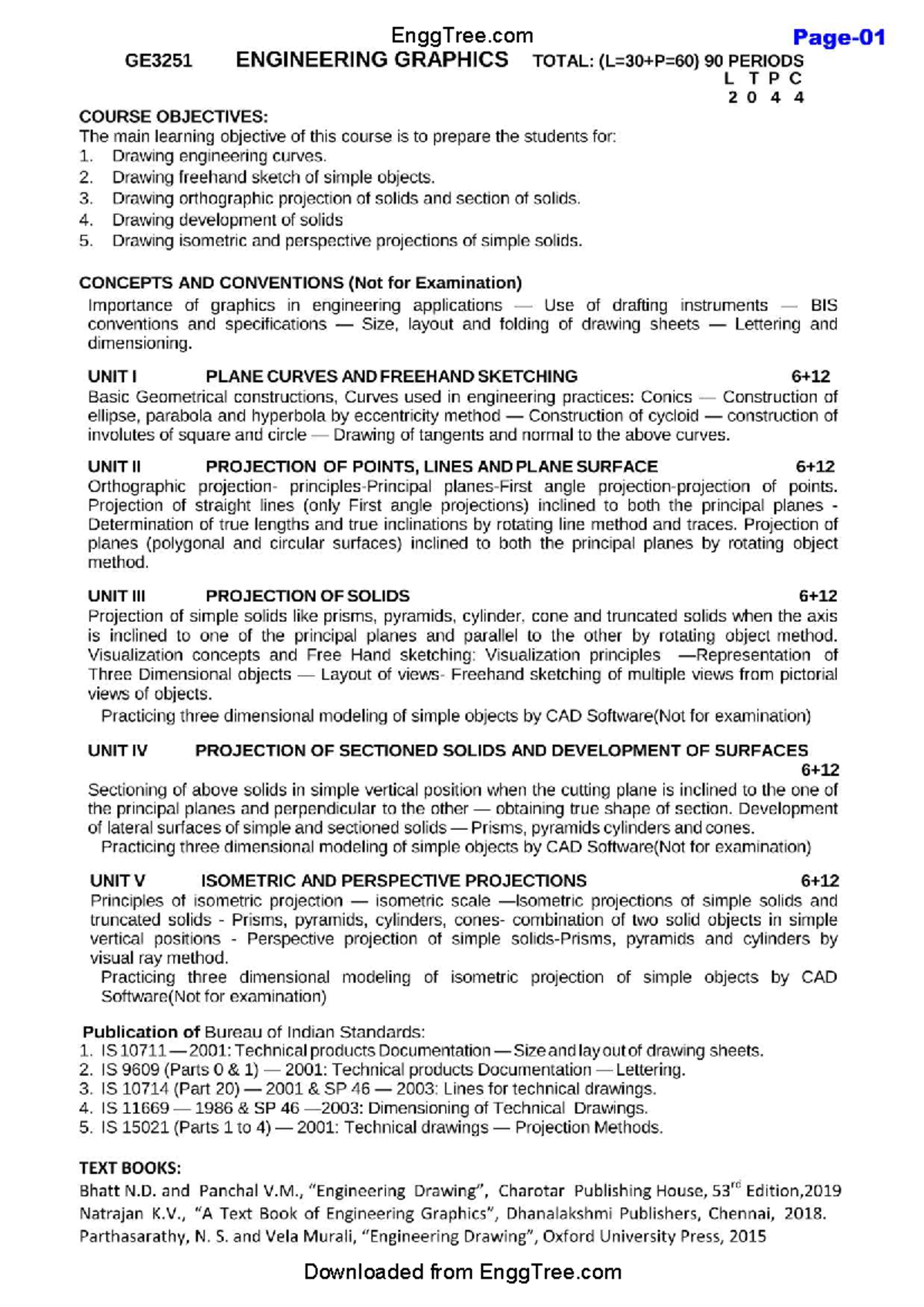GE3251 Engineering Graphics Lecture Notes 1 - ENGINEERING GRAPHICS ...