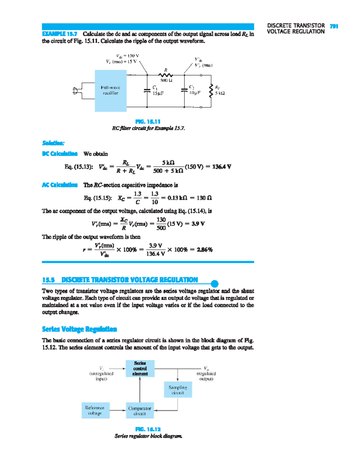 Discrete Transistor Voltage Regulation - Electronic Circuit: devices ...