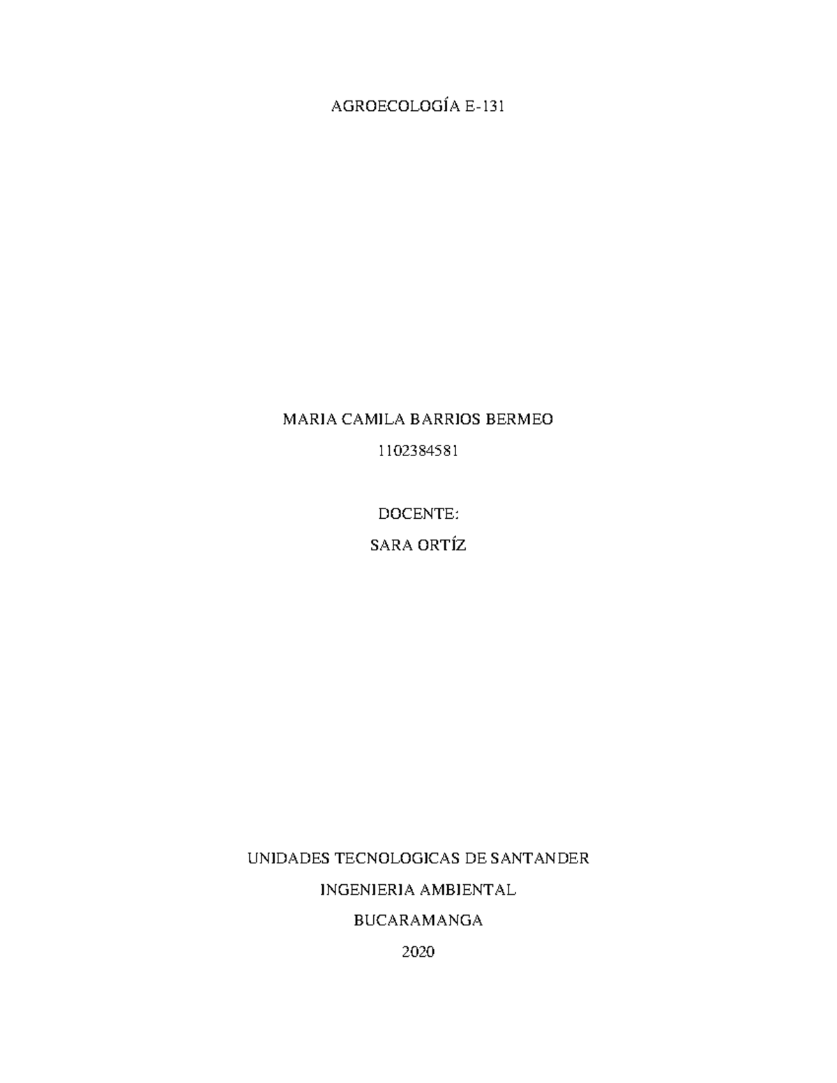 Ensayo Agroecologia - Nota: 4.5 - Warning: TT: undefined function: 32 Warning: TT: undefined ...