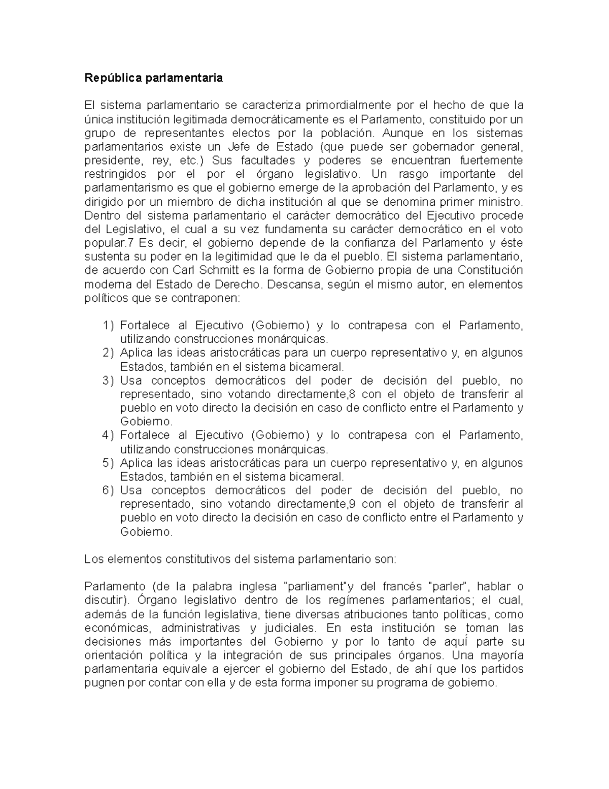 Teoriadelestado ACT1 - tareas - República parlamentaria El sistema ...