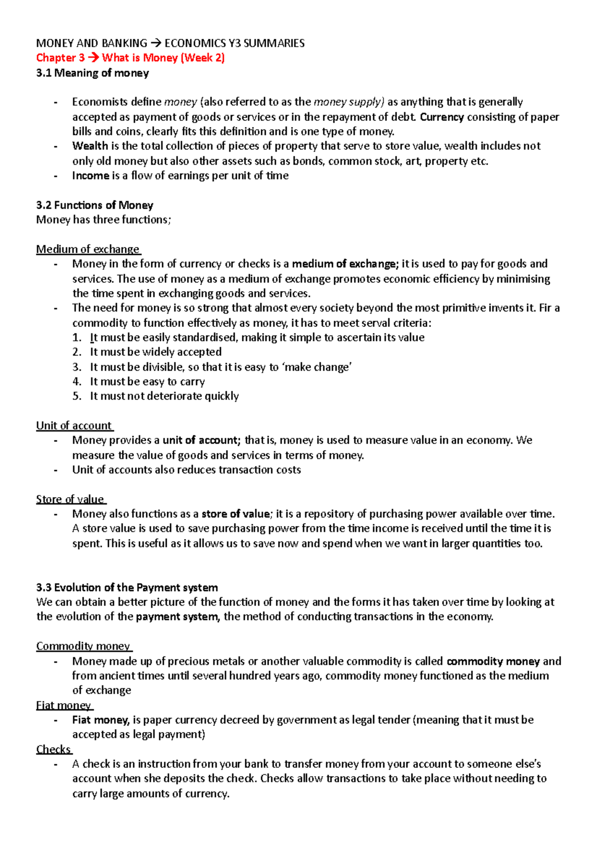 Textbook summaries - The Economics of Money Banking and Financial ...
