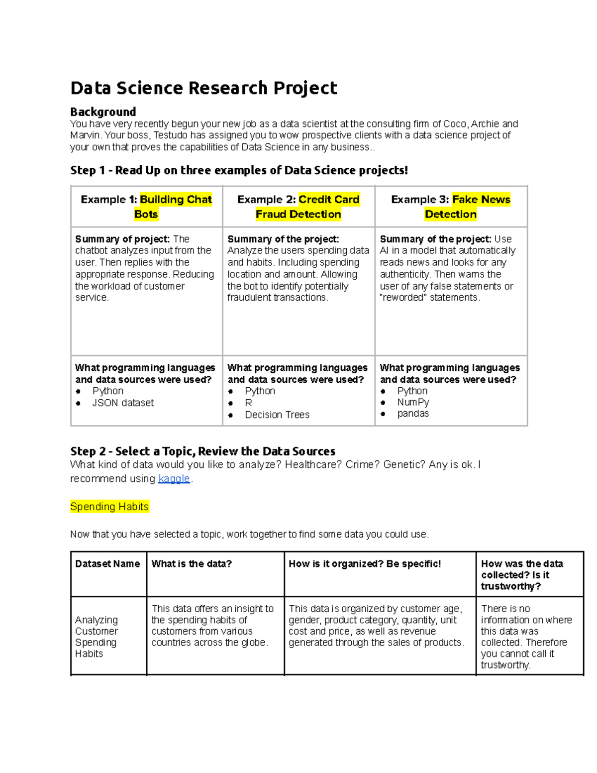 Copy of Data Science Research Project - Data Science Research Project ...