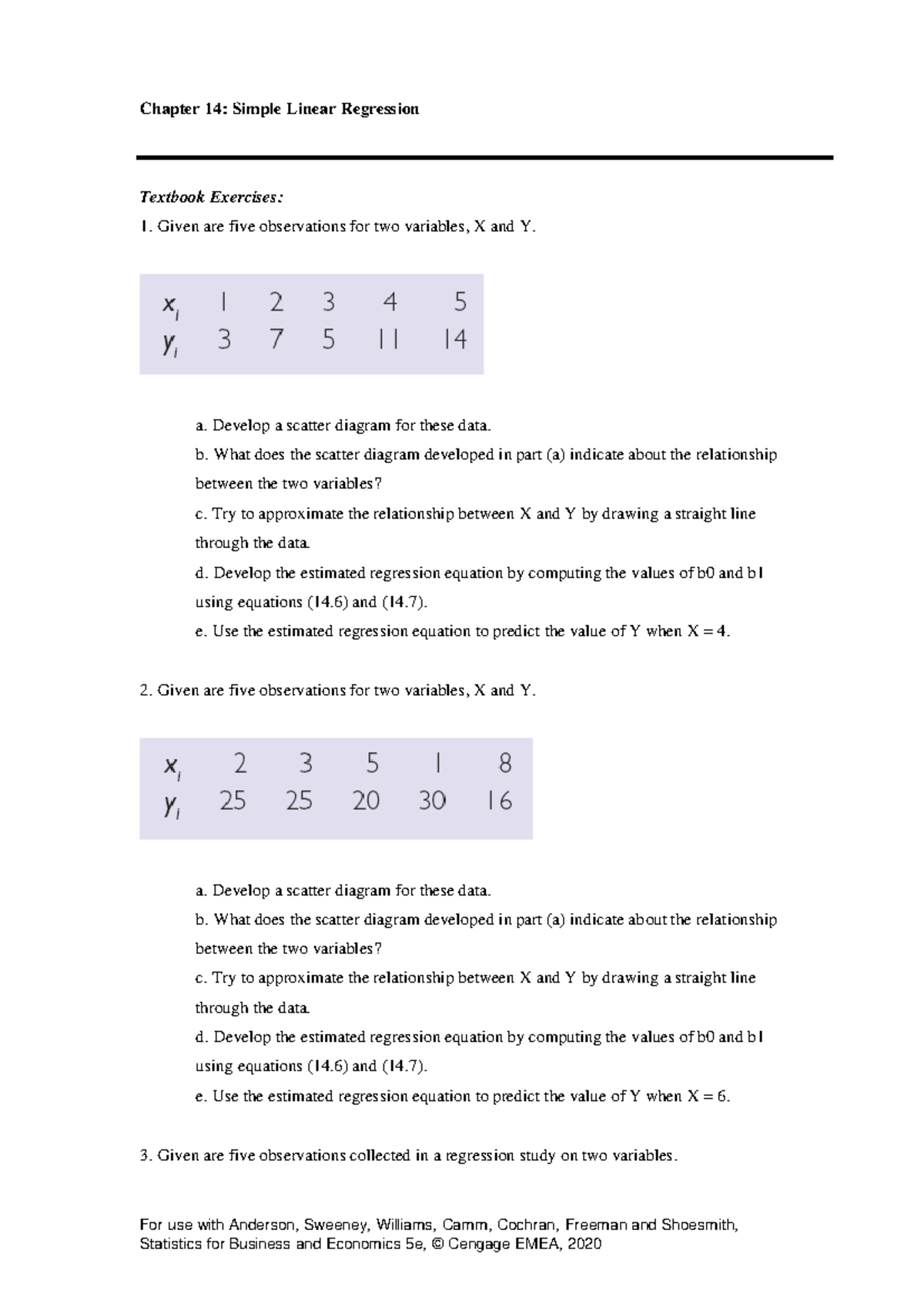 Ch14 solutions - .... - For use with Anderson, Sweeney, Williams, Camm ...