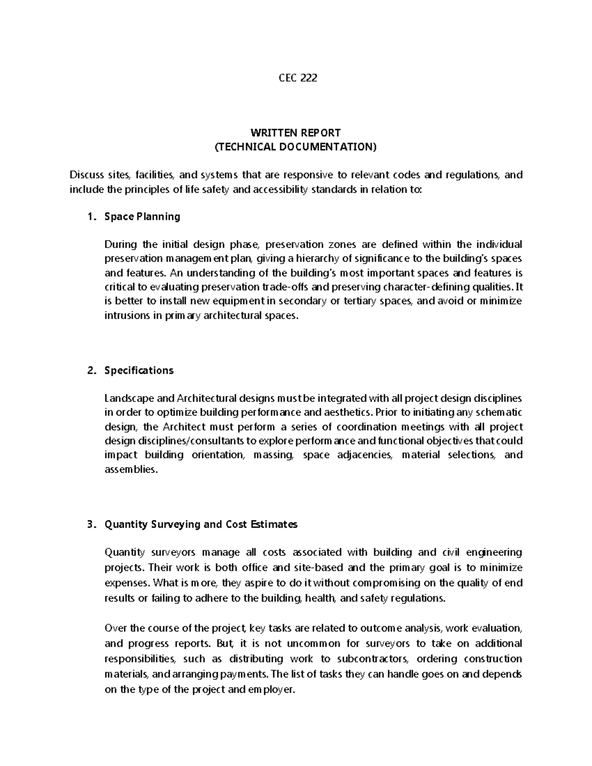 CEC222 Written Report Technical Documentation - GARE, Hil Jorge P. CEC 222 WRITTEN REPORT ...