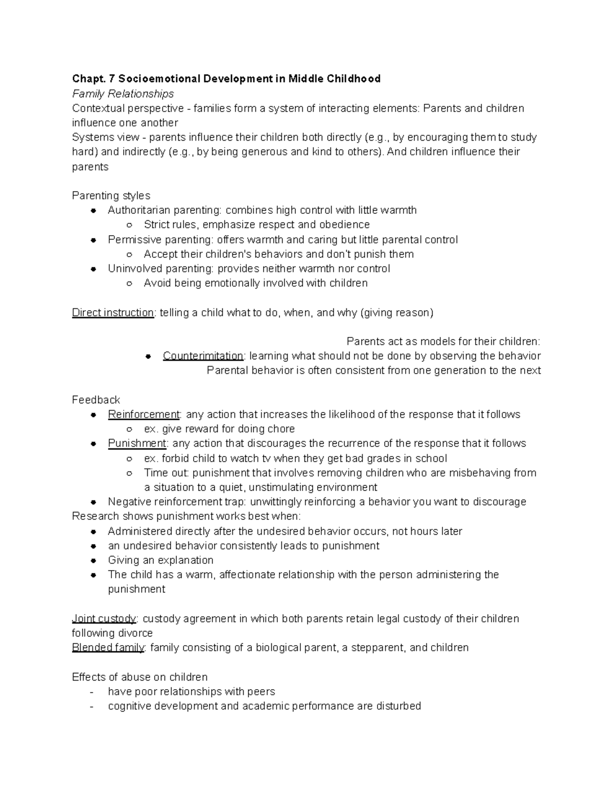 Untitled document - review - Chapt. 7 Socioemotional Development in ...