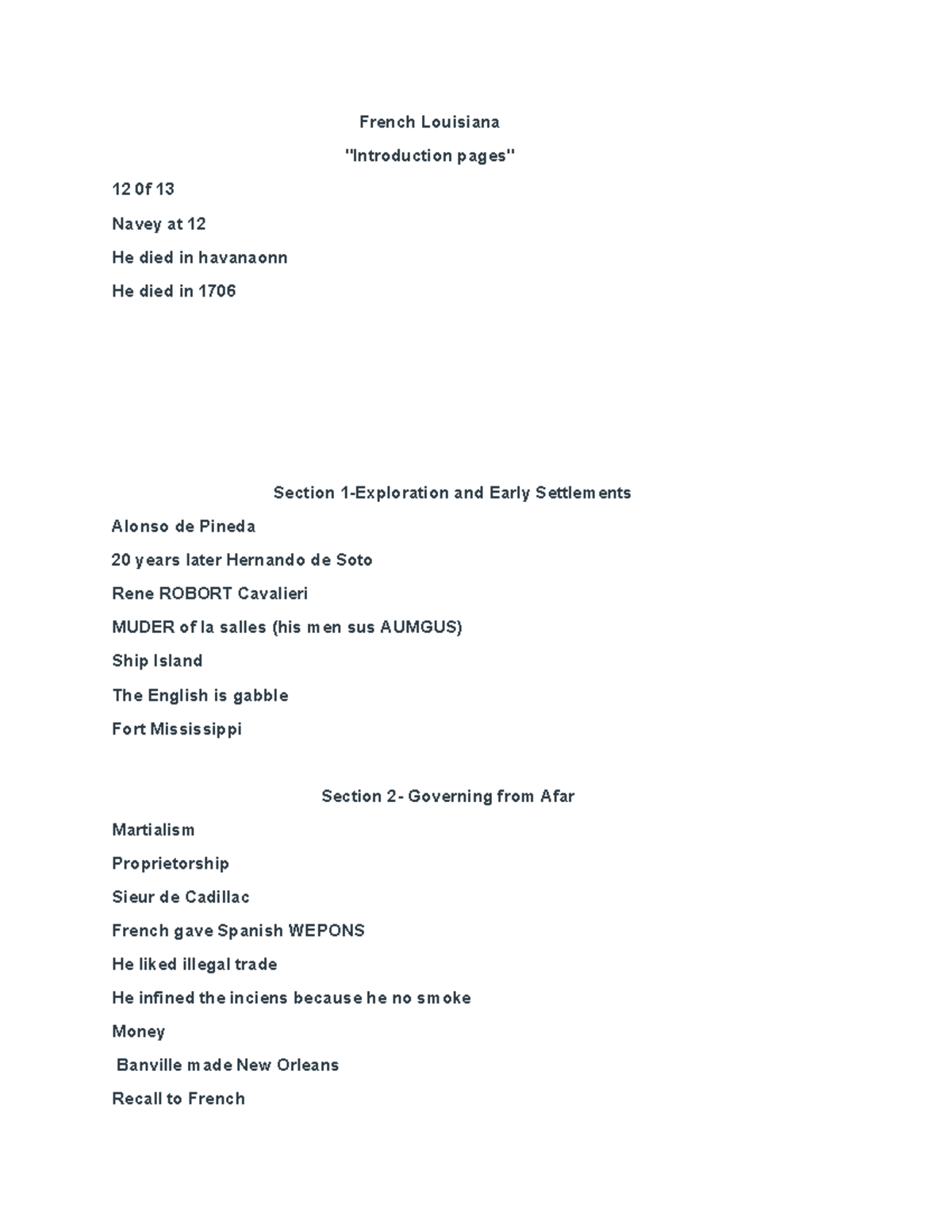 French Louisiana - I still dont know - French Louisiana "Introduction ...