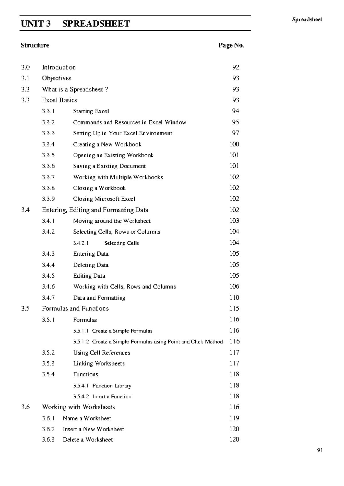 Unit-12 Spread Sheet - UNIT 3 SPREADSHEET Spreadsheet 3 Introduction ...