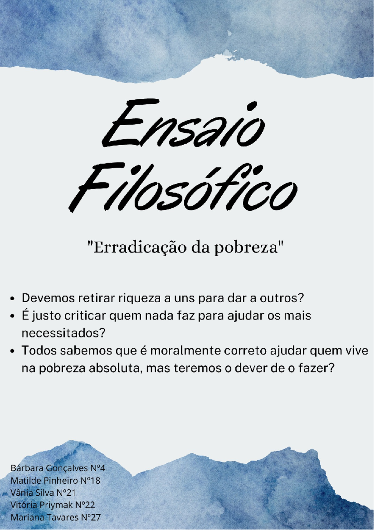 Ensaio filosófico feito - Ensaio filosófico Neste ensaio vamos refletir ...