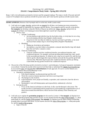 PSY341 Film Case Study - PSY341 1010 10/28/ Film Case Study: Inside Out ...