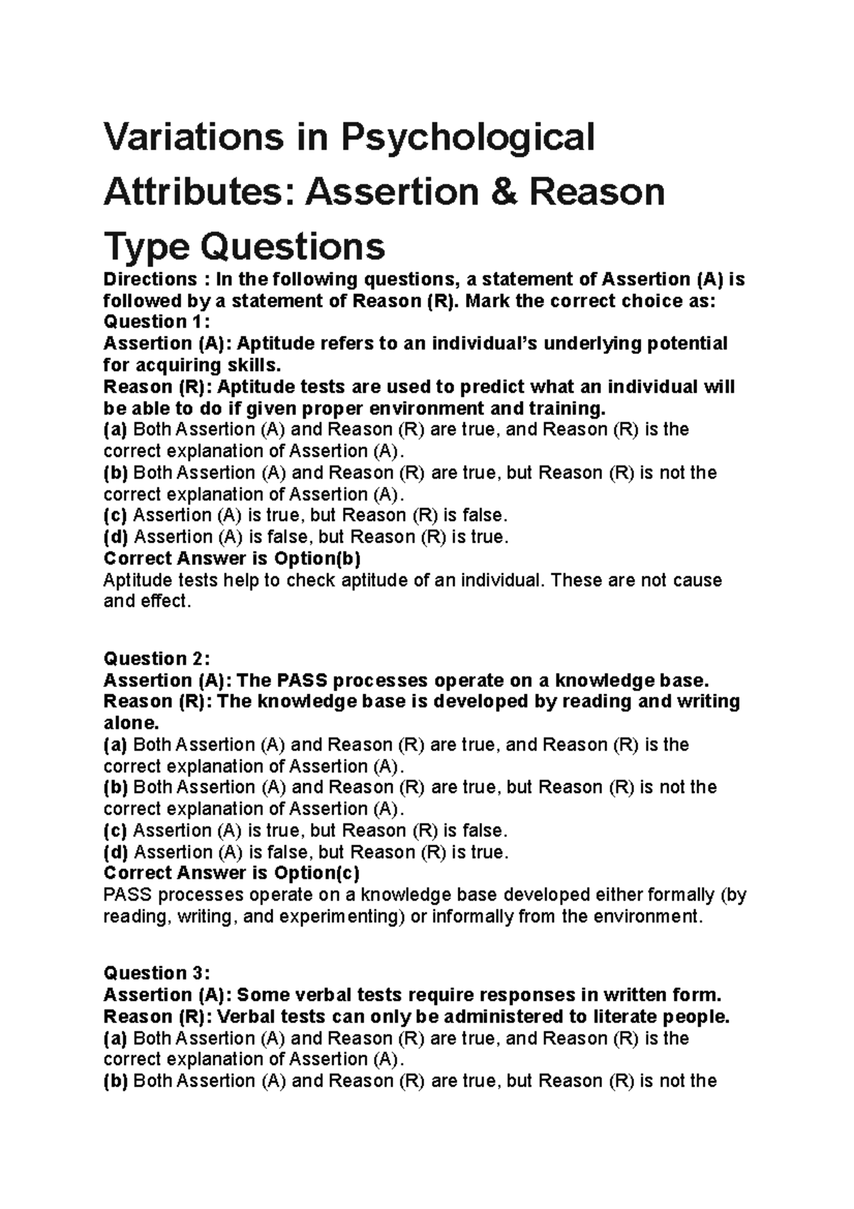 Chapter 1-3 case based and assertion and reasoning questions ...